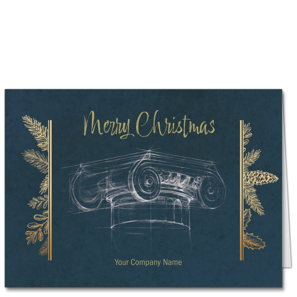 Architectural Christmas Cards Holiday Sketch | Architecture Holiday ...