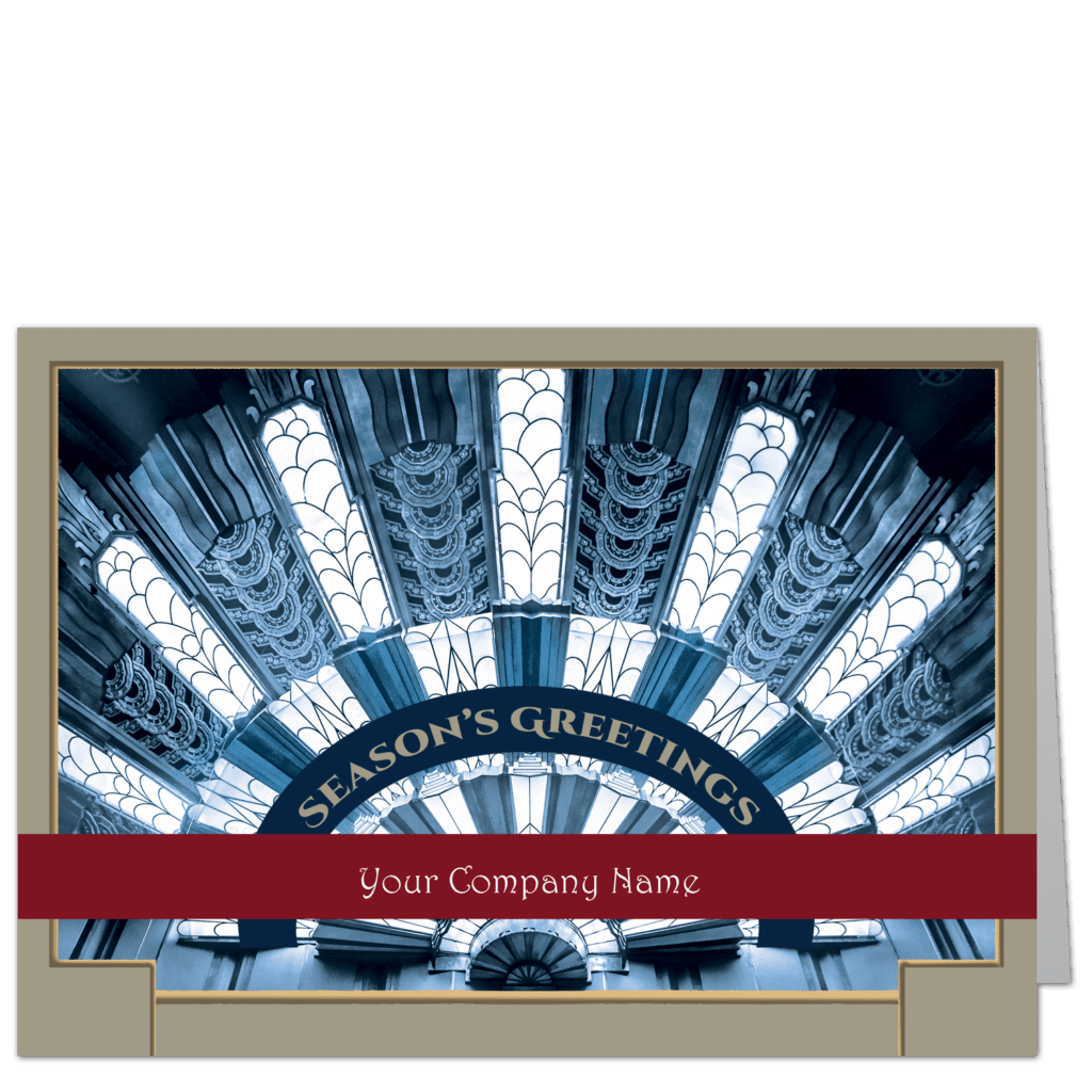 Business Holiday Cards Art Deco Style Illumination | Architecture ...