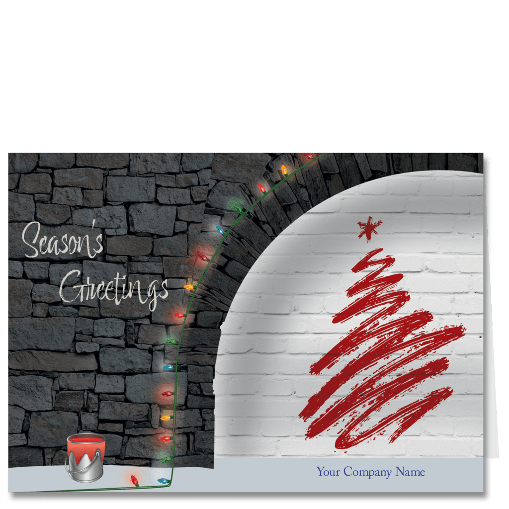Business Christmas Card Banksy Style | Bulk Discounts! | Cardphile