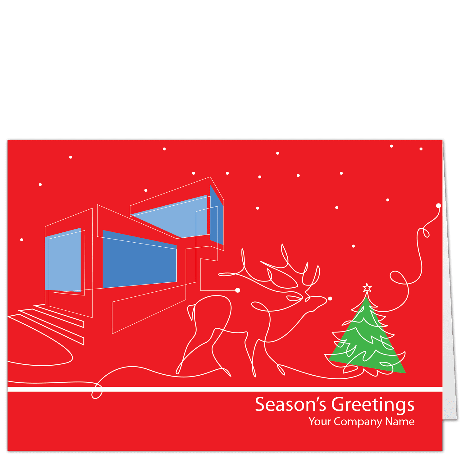 Christmas Cards For Architects Holiday Delineation Red | Shop Bulk ...